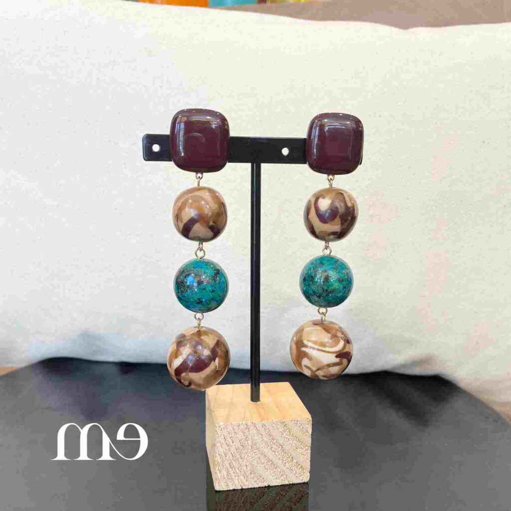 BO Clip Africa turquoise F Bramli – MAISON EMMA